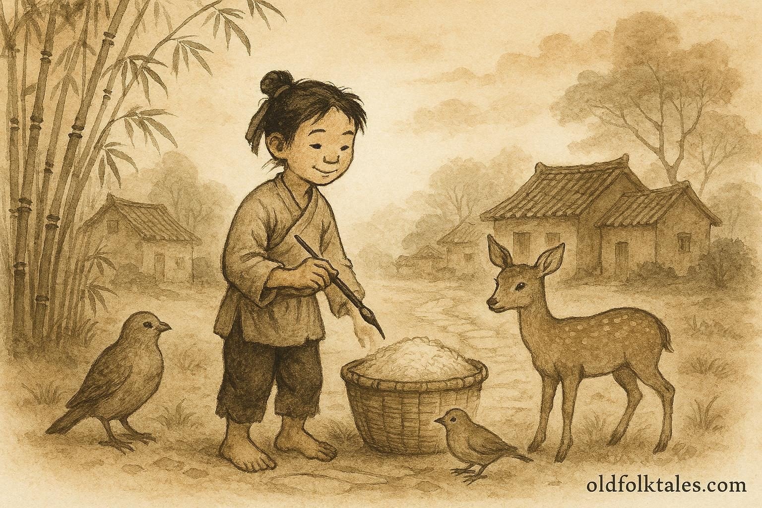 The Magic Paintbrush (Ma Liang) | AsianFolktales.com