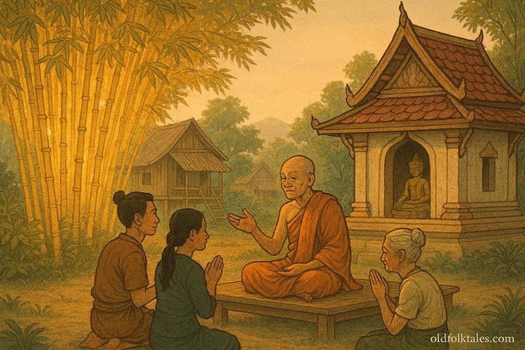 The wise monk and the golden bamboo | AsianFolktales.com